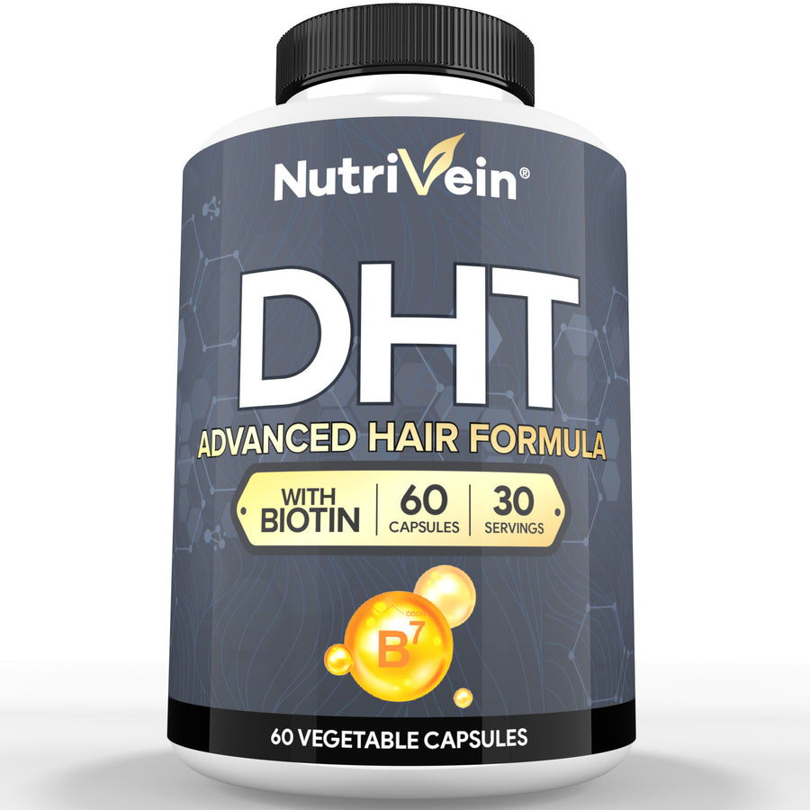 Nutrivein Premium DHT Blocker for Men & Women - with Biotin - 30 Day S
